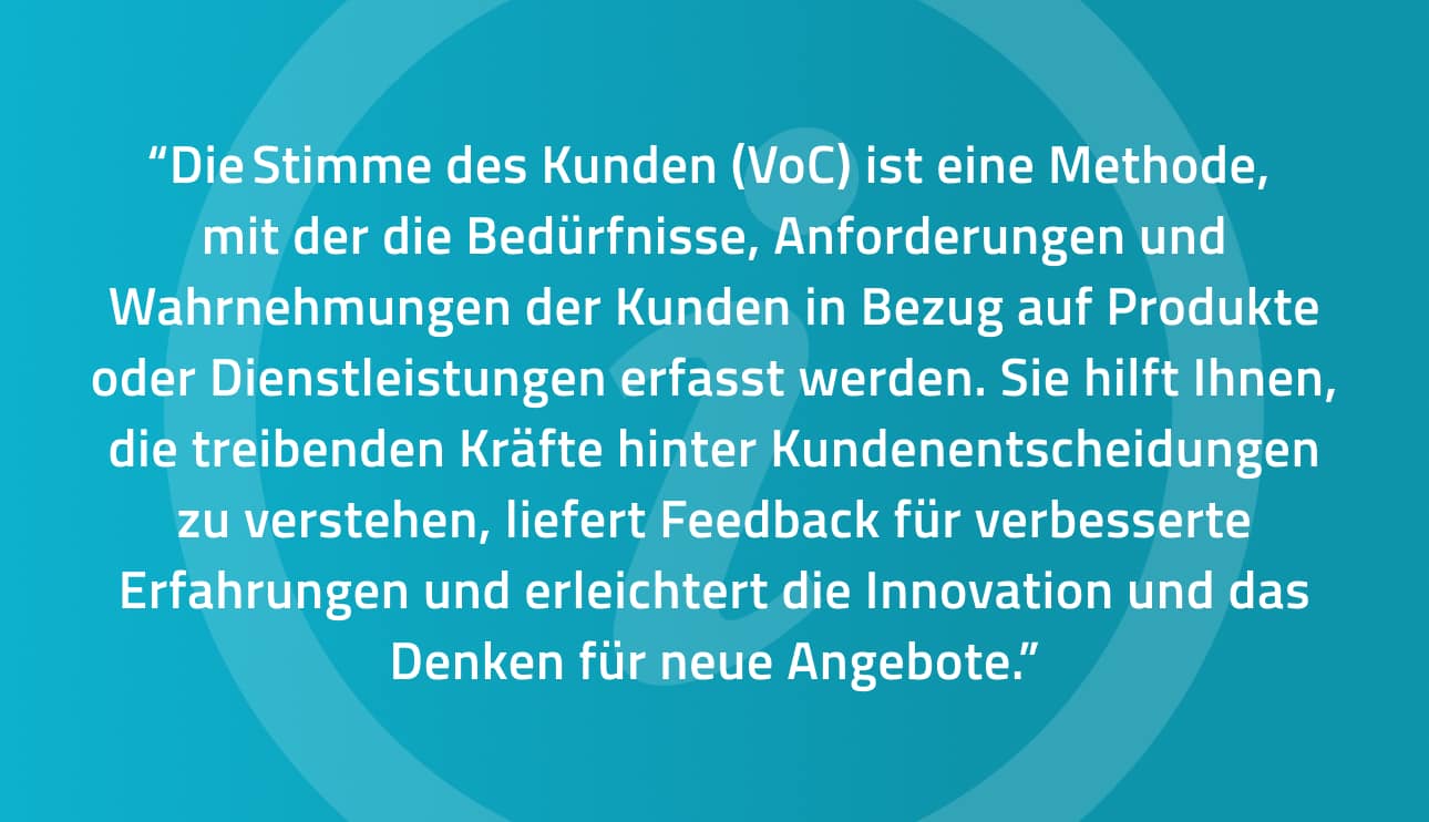 Voice of the Customer: Definition und Methoden