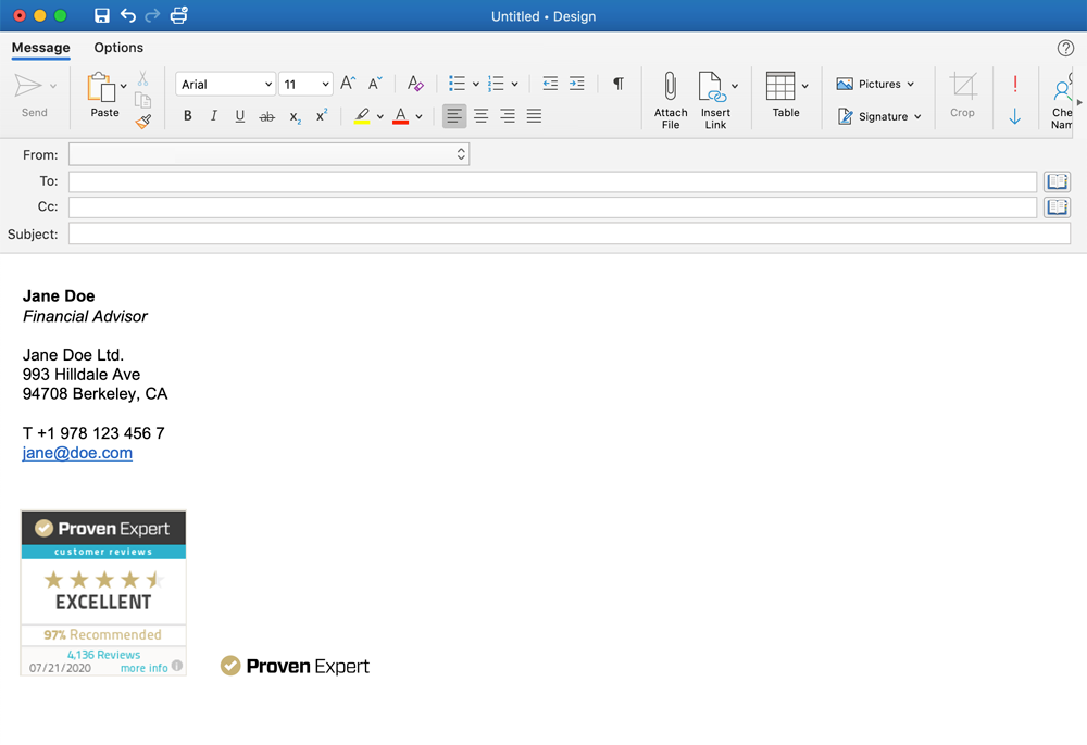 Review Widget Plugin for Email Signatures | How To Implement