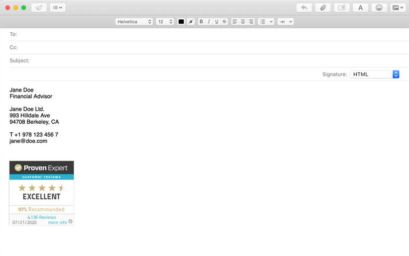 Review Widget Plugin for Email Signatures | How To Implement